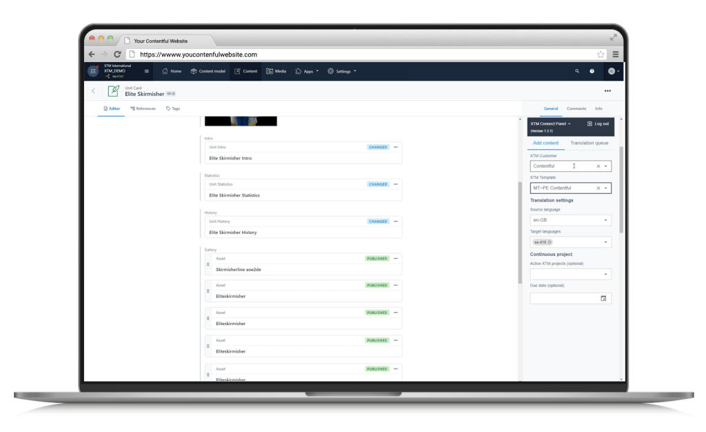 XTM's Contentful Localization Connector | Automate Translation