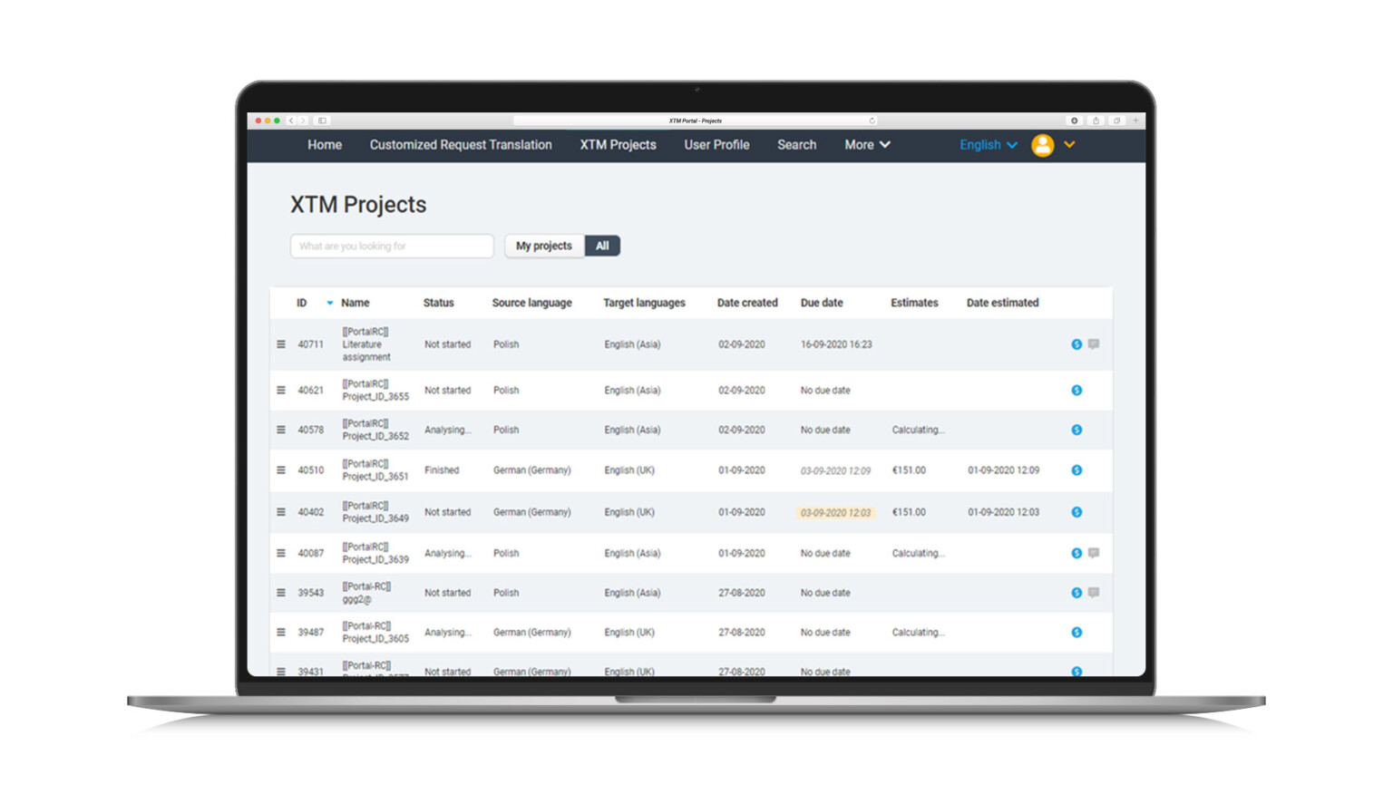 XTM Portal | Streamline your localization requests